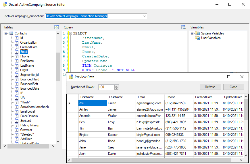Devart SSIS Data Flow Components for ActiveCampaign - Visual Studio Marketplace