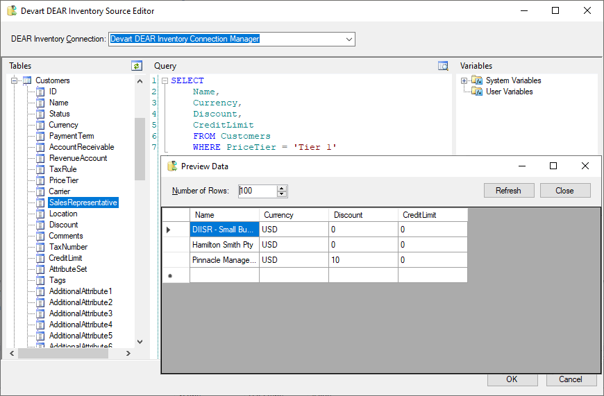 Devart SSIS Data Flow Components for DEAR Inventory - Visual Studio Marketplace
