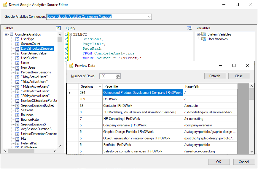 Google Analytics SSIS Components - Visual Studio Marketplace