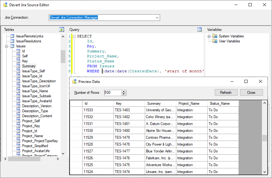 Devart SSIS Data Flow Components for Jira - Visual Studio Marketplace