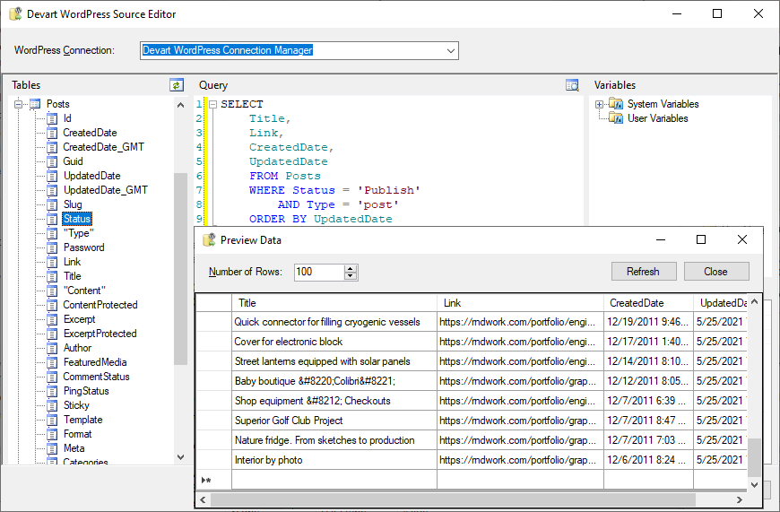 Devart SSIS Data Flow Components for WordPress - Visual Studio Marketplace
