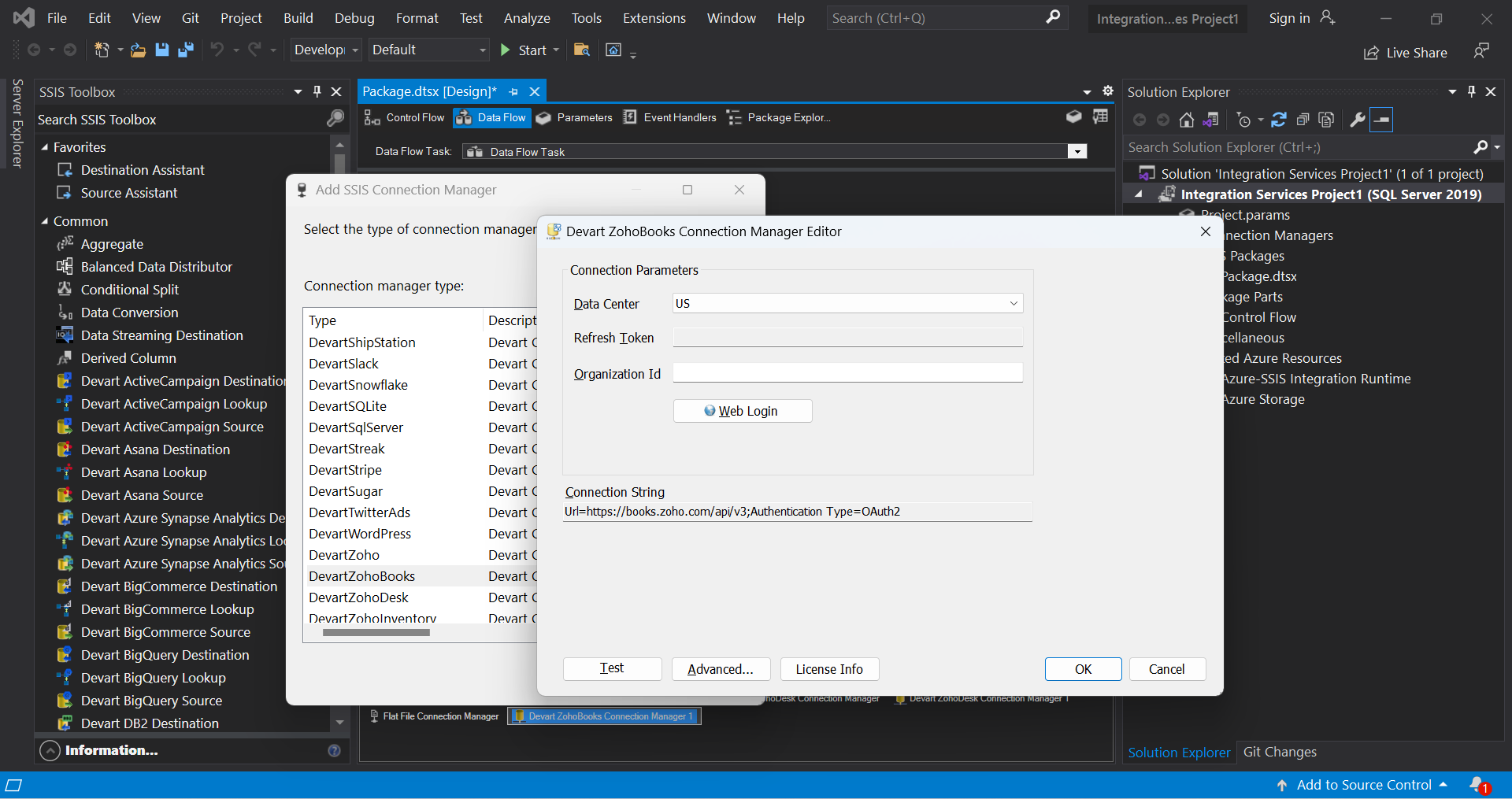 Zoho Books SSIS Components - Visual Studio Marketplace