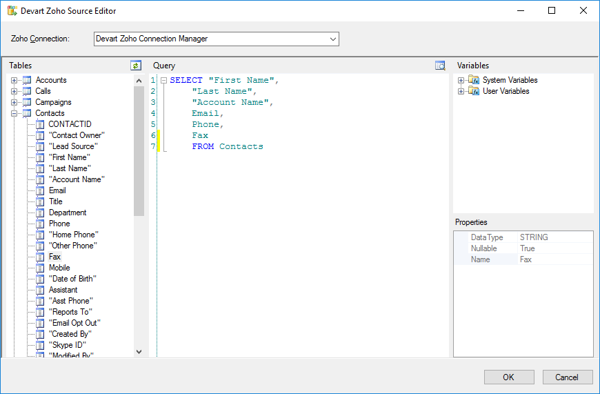 Devart SSIS Data Flow Components for Zoho CRM - Visual Studio Marketplace
