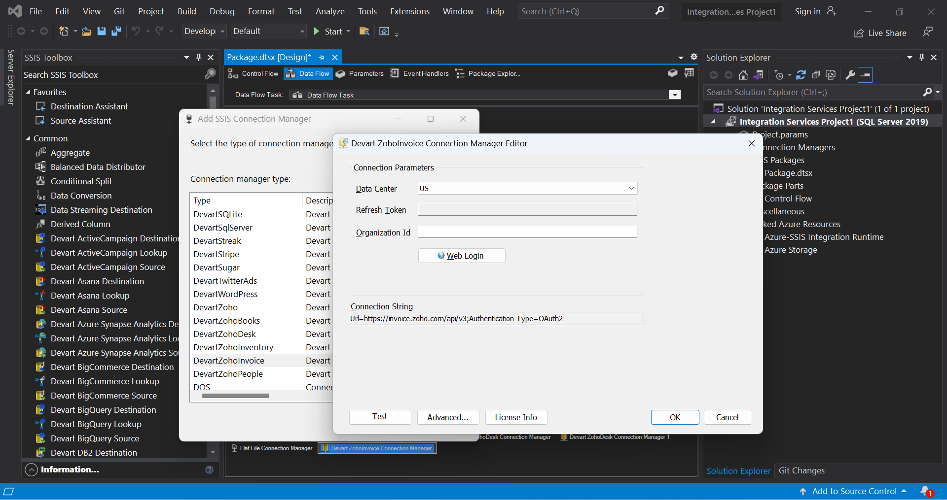 Zoho Invoice SSIS Components - Visual Studio Marketplace